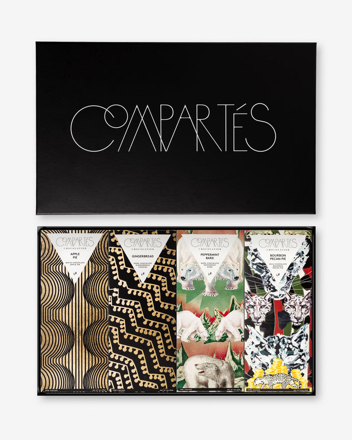 4 Bar Holiday Chocolate Bars Gift Set | Compartes