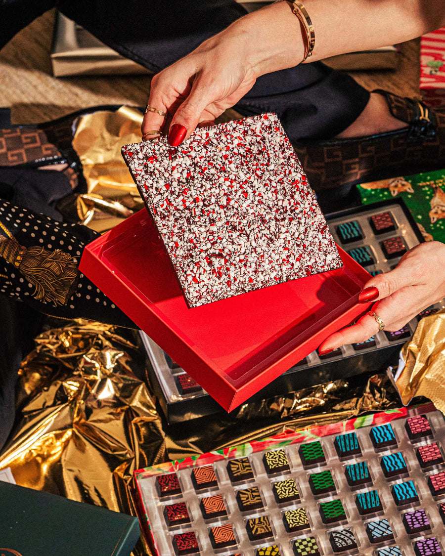 Peppermint Bark Breakable Chocolate Gift Box | Compartes