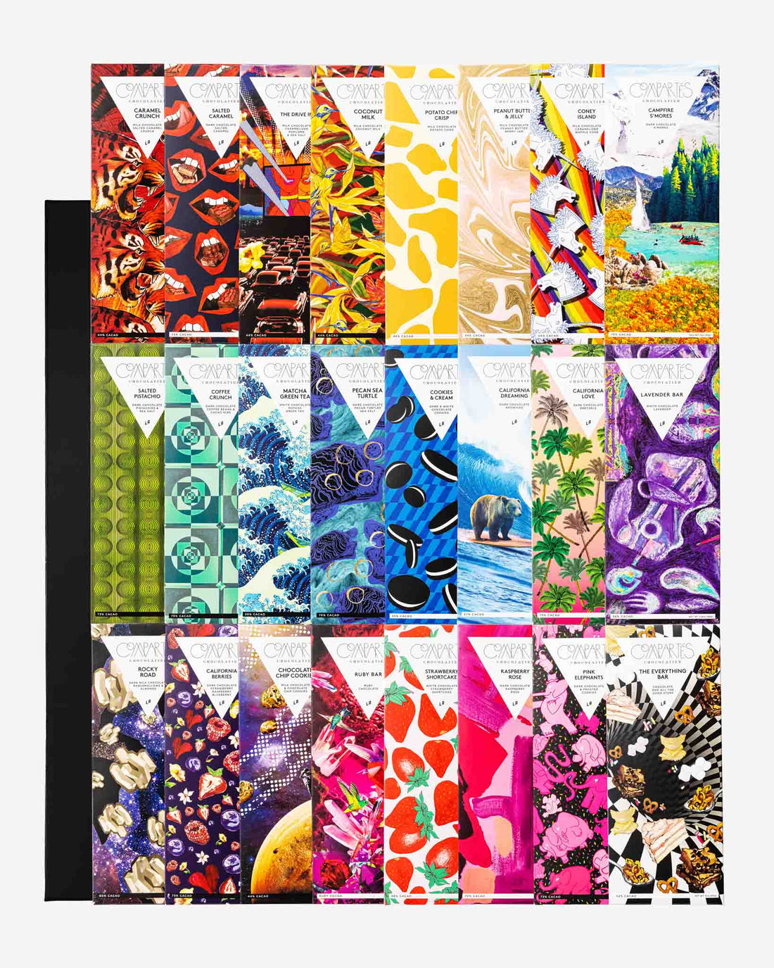 Modern Chocolate Advent Calendar Gourmet 24 Bars Gift Box